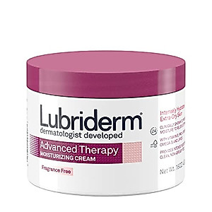 Lubriderm Advanced Therapy Fragrance-Free Moisturizing Cream with Vitamin E and Pro-Vitamin B5, Intense Hydration for Extra Dry Skin, Non-Greasy Formula, 16 fl. oz
