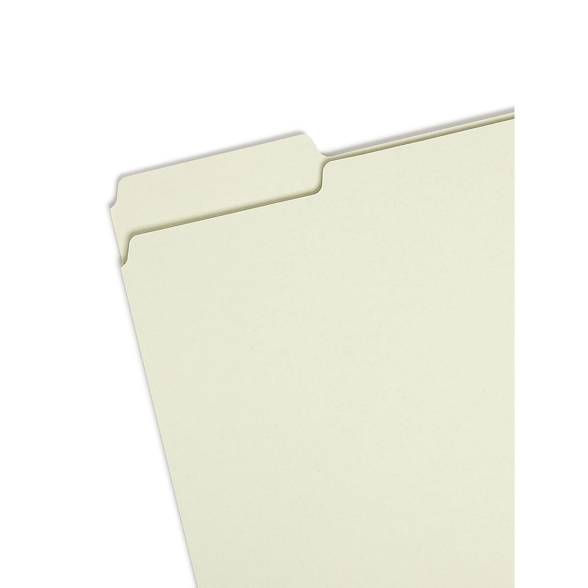 Smead Pressboard File Folder, 1/3-Cut Tab, 1" Expansion, Letter Size, Gray/Green, 25 per Box (13230)
