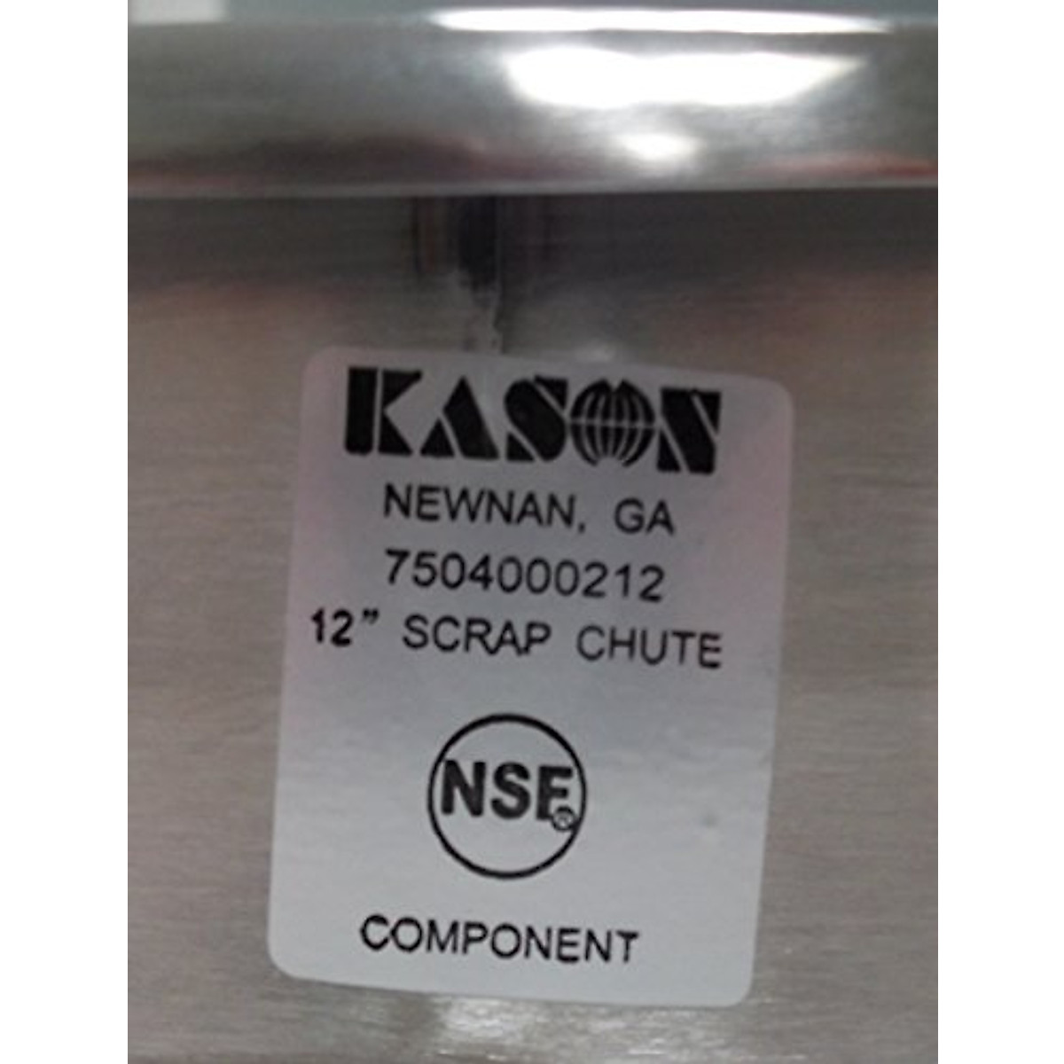 Kason Polished Stainless Steel 12" x 2" Trash Grommet