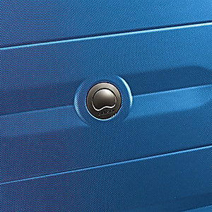 Delsey Luggage Comete 2.0 Medium Checked Luggage, Hard Case Expandable Spinner (Steel Blue)