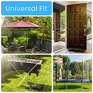 BaseMate Umbrella Base Weights | Outdoor Fillable Sand Bags for Weight | Weatherproof Patio Furniture Weights | 2 SandBags for 49 lb. | Arched Sand Bags to Hold Down Umbrella Stand & Outdoor Furniture