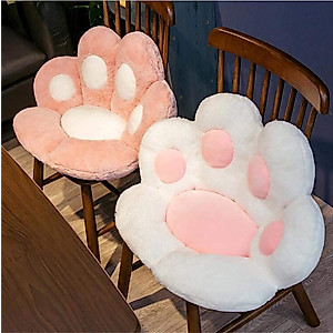Reversible Armchair Seat Cushion Soft Cozy Bear Paw Shaped Chair Cushion Plush Comfort Seat Pad Office Cozy Warm Seat Pillow Relieves Back Coccyx Sciatica and Tailbone Pain Relief Chair Cushions