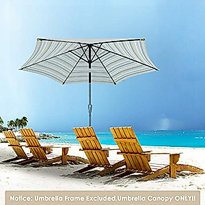 Yescom 9 Ft Patio Umbrella Replacement Canopy Market Table Top Sunshade Cover Garden