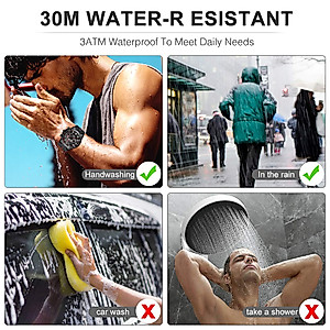 CHEETAH Mens Chronograph Watch Outdoor Waterproof Military Tactical Style Black Red Quartz Sports Watches for Men with Rubber Strap