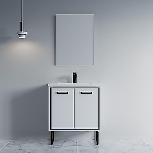 Dowell 7" Vanity Leg, Rectangle, Black-Set of 2