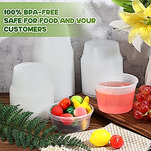 Skylety 60 Pcs Deli Plastic Food Storage Container with Lids, 8oz, 12oz and 16oz Airtight Leakproof Deli Containers Microwavable Clear Food Containers with Lids for Soup Meal Freezer Dishwasher Safe