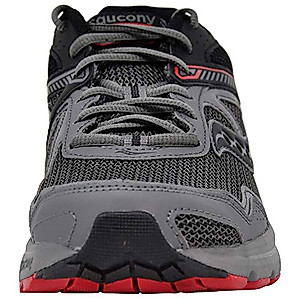 Saucony Men's Cohesion 10 Grey/Black/Red Running Shoe 10 M US