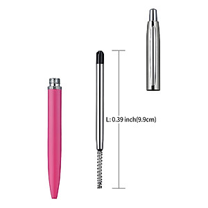 Black Ink Refills (6pcs), Replaceable Ballpoint Pen Refills, 1mm Medium Tip - Black