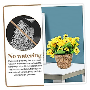 Abaodam Artificial Potted Plant Mini vase Faux Plants Indoor Eucalyptus Plant Faux Plant Bonsai Faux Potted Plants Artificial Hanging Plants Silk Flower False Green Plants Simulated Bonsai