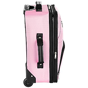 Rockland Fashion Softside Upright Luggage Set, Expandable, Pink, 2-Piece (14/19)