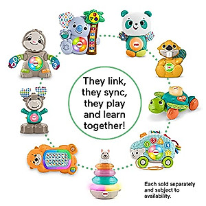 Fisher-Price Linkimals Sit-to-Crawl Sea Turtle - UK English Edition, Light-up Musical Crawling Toy for Baby