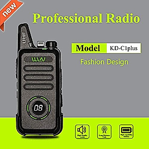 WLN KD-C1plus Mini Handheld Portable Tway Radio Walkie Talkie UHF Transceiver Radio with Dock Charger