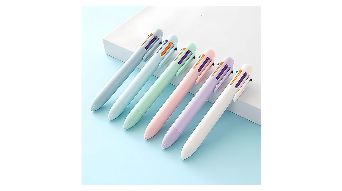 Multi Color Pens - Smooth 6-Pack Ballpoint Pens