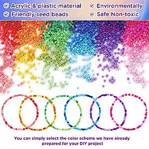 Funtopia 39 Colors 3mm Seed Beads, 9600pcs Small Beads for Jewelry Making, Tiny Craft Beads for Bracelet Making
