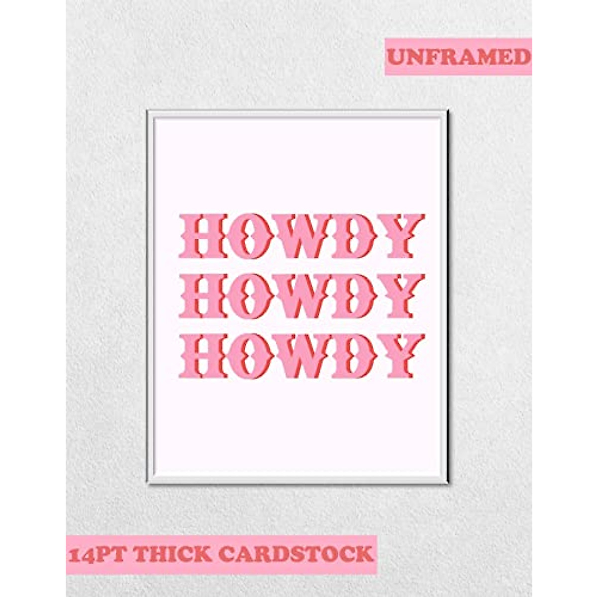 MINI ZOZI Preppy Room Decor Pink Posters 8"X10" UNFRAMED Aesthetic Trendy Stuff for Girls Dorms Room Wall Decoration Baddie Hot Paintings for Teens Cute Smiley Face xoxo Cheetah Howdy Bolt Pop Things