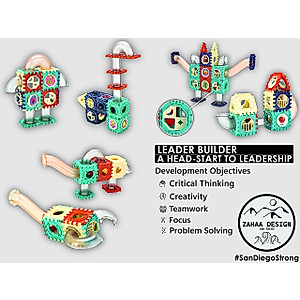 Leader Builder Marble Run for Kids Ages 3 and Up - 66 Piece Waffle Blocks & Toddler Marble Run Set - Educational Stem Building Toys with Marbles & Manipulatives for Hands-on Learning