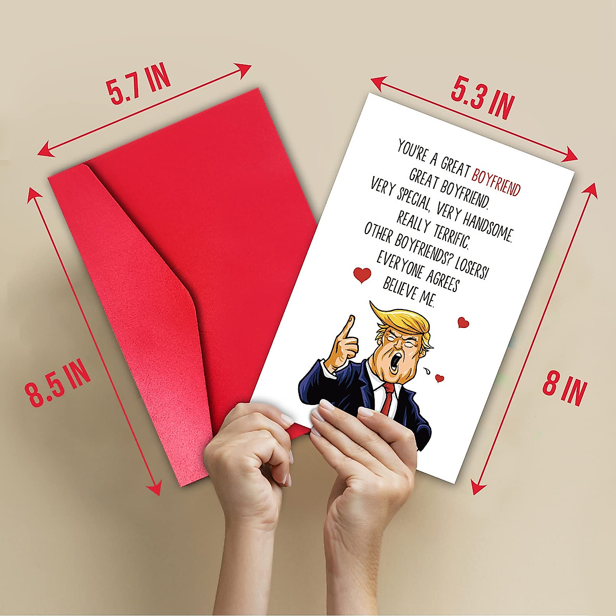 Trump Valentines Day Card for Boyfriend, Boyfriend Valentine’s Day Card, Funny Valentines Day Gifts for Boyfriend Bf Gay, Card for Boyfriend Birthday or Anniversary