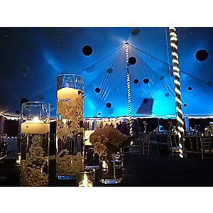 Acmee Pack of 4 Wax Flickering LED Waterproof Floating Candles Warm White Tealights 3 Inch Battery Operated Flameless LED Floating Candles for Centerpiece Wedding Pool Party Decor