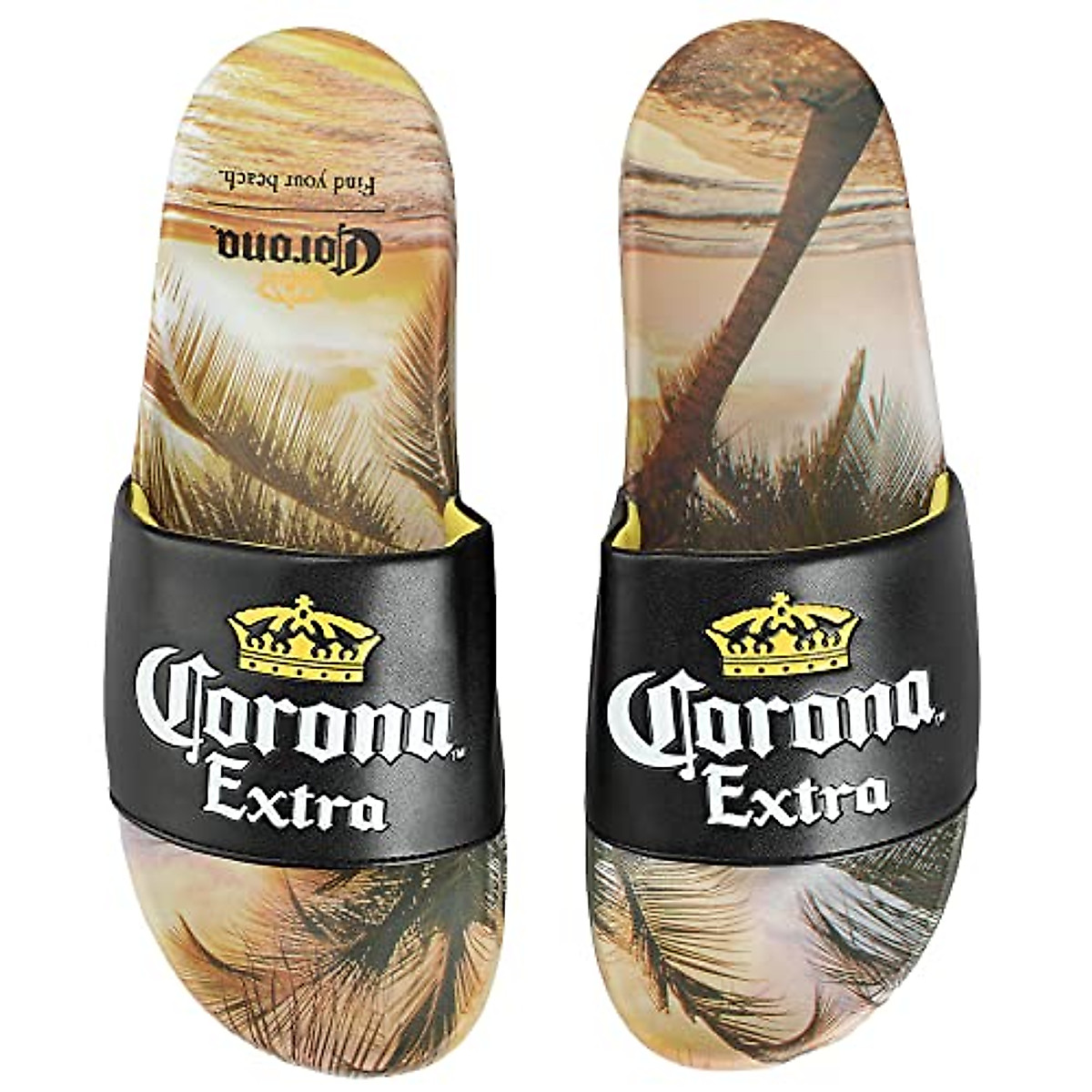Corona Extra Beach Graphics Men's Sandals Slides-Large