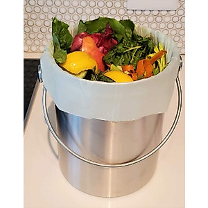 Baia Compostable Food Scrap Bags, ASTM D6400 BPI, 2.6-3 Gallon, Extra Thick 0.79 Mils, Small, Kitchen Waste Trash, Countertop Compost Bin Liners (100 Ct)