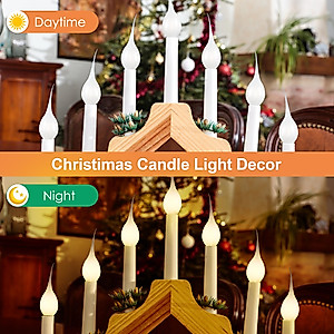 Meonum 12 Pcs Silicone Dipped Candle Light Bulbs, LED Silicone Candle Bulbs, 0.7 Watts Candle Chandelier Light Bulbs, C7 Light Bulbs, E12 120V White Silicone Light Bulbs for Window Candle