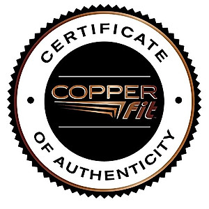 Copper Fit Original Recovery Ankle Sleeve, Black with Copper Trim, Medium, Packaging May Vary