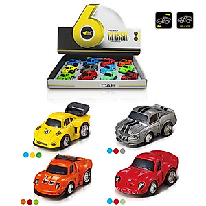 Gilumza Pull Back Car Toy, 12 Pack Mini Metal Die-cast Cars Playset, Dino Toys for Boys Girls Toddler Kids 3456 Year Old Race Vehicles