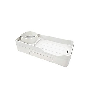 Shower Shelf Wall Mounted, No Drilling, Adhesive Bathroom Shower Caddy, Bathroom Storage Organizer, Toothbrush Holders/White