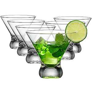 Amazing Abby - Olivia - 10-Ounce Plastic Stemless Martini Glasses (Set of 6), Reusable Cocktail Glasses, BPA-Free, Shatter-Proof, Dishwasher-Safe, Perfect for Poolside, Outdoors, Camping, and More