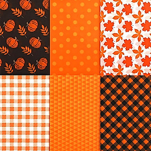 Naler 60 Sheets Autumn Fall Tissue Paper Bulk Pack Thanksgiving Gift Wrapping Tissue Paper for Gift Wrapping Birthday Wedding Festival Party Decoration Flower Pom Pom, 14 X 20 Inch