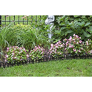 EasyFlex Decorative No-Dig Landscape Edging Kit - 15 ft., Black Wrought Iron-Look