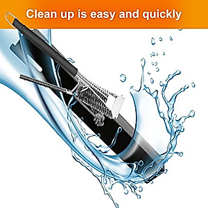 Hisencn Repair kit Grill Parts for Perfect Flame GSC3318, GSC3318N Gas Grill, Replacement Stainless Steel Straight Burner Tube Flavorizer Bar, Porcelain Steel Heat Plate Tent Shield