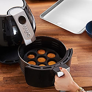 Ultra Cuisine Air Fryer Accessories, Set of 8 - Fits 3.2QT – 5.8QT Deep Fryer - 8 Inch Cake Pan, Pizza Pan, Silicone Mat, Multi-Purpose Rack, Metal Stand - BPA Free, Dishwasher Safe, Easy to Clean