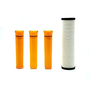 Sonaki Shower 300VPX Dual Filter Refill Cartridges - 4 Pack includes 3 Vitamin C 1 PureMax Filter - Remove Up to 99.9% of Chlorine and Chloramines Plus Heavy Metals