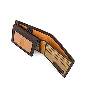 Timberland PRO Men's Leather RFID Wallet with Removable Flip Pocket Card Carrier, Dark Brown/Pullman, One Size