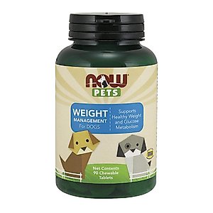 NOW Pet Health, Pet Glucose Metabolic Support, Formulated for Dogs, NASC Certified, 90 Chewable Tablets