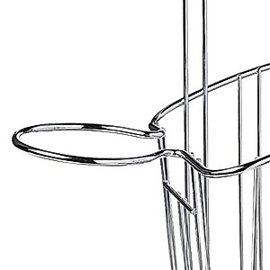 Spectrum Diversified Contempo Over The Cabinet Hair Dryer & Accessory Holder for Storage and Organization of Styling Tools, Chrome