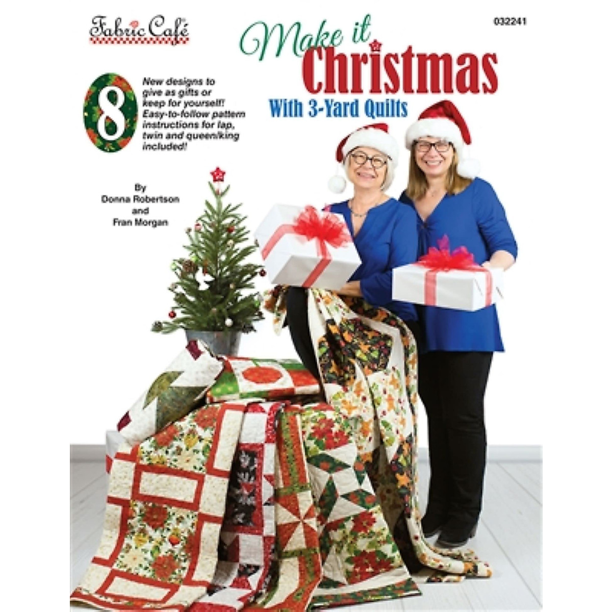 Fabric Cafe Make it Christmas with 3 Yard Quilts, White