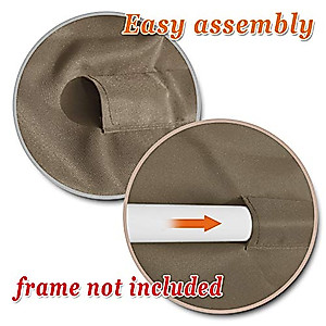 Strong Camel Patio Swing Cover Garden Outdoor Swing Replacement Canopy Cover (65" x45, Taupe)