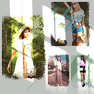 Trendeology Womens Classy Straw Rattan Vegan Leather Flap Saddle Satchel Flap Crossbody Purse Bag (Small Saddle Flap Crossbody - Brown)