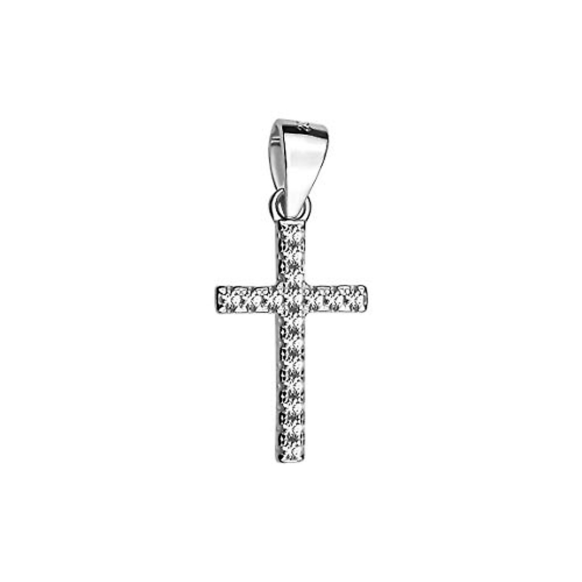Sofia Milani - Solid 925 Sterling Silver Pendant for Women - with Zirconia Stones - Cross Design - 60255