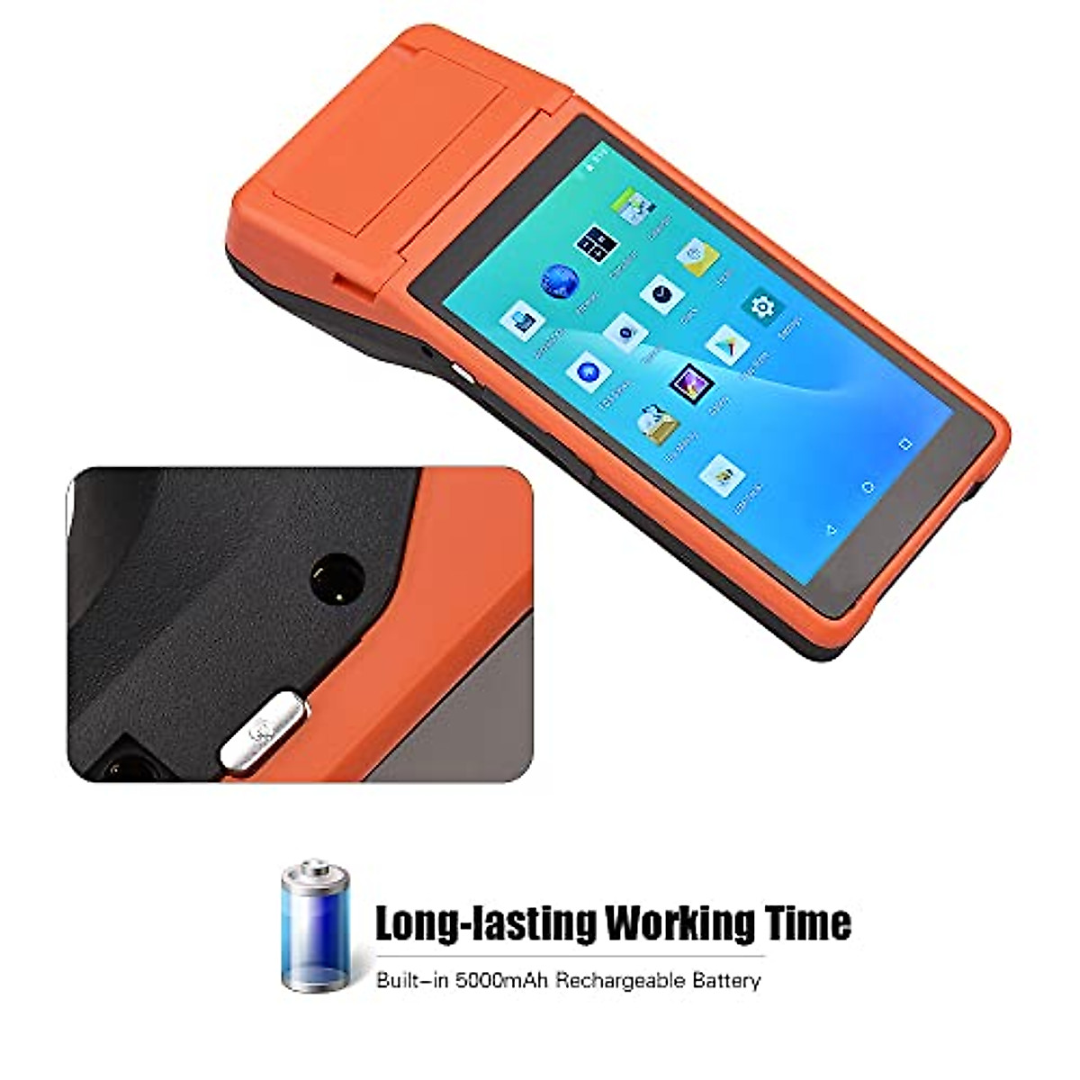 Entweg Handheld PDA Printer, All in One Smart POS Terminal Wireless Portable Printers