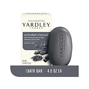 Yardley Activated Charcoal Bath Bar 4oz - 3 Pack
