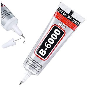 B6000 Jewelry Glue Clear Rhinestone, Inlay Glue, Pendant Adhesive, 50g Craft Adhesive Glue with Precision Tip Multifunctional Fabric Glue (50ML)