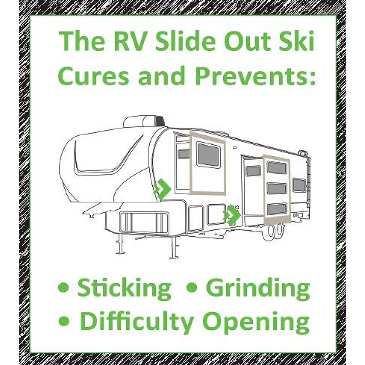 S.RECREATION Duo 028102D-AFT RV Slide Out Ski Easy Slide System - 6" x 53", Pack of 2