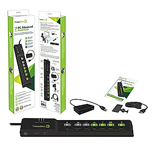 TrickleStar TS1110 7-Outlet PC Advanced PowerStrip+, Tier 2, Reduces Active and Standby Power Waste, Windows, MAC and Linux Compatible