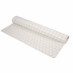 Double-Sided Role Playing RPG Game Mat- Reversible Silicone Battle Matte Grid w Hexes and Squares- XL 20"x20"-Foldable, Rollable, Wet Eraseable - Made for D&D Dungeons Dragons, Pathfinder and More