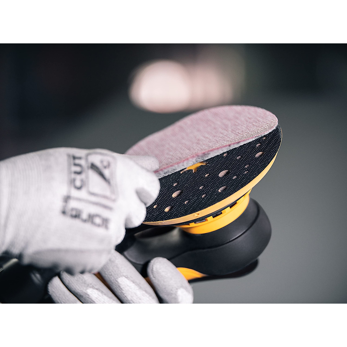 Mirka MID62520CAUS Direct Electric Random Orbital Sander, 6-Inch, Yellow, Black