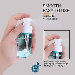 RELANOR Pack 2 Small Spray Bottle Travel Size 2oz/60ml - Fine Mist Mini Empty Spray Bottles - Leak Proof - for Toners, Face & Hair Mist