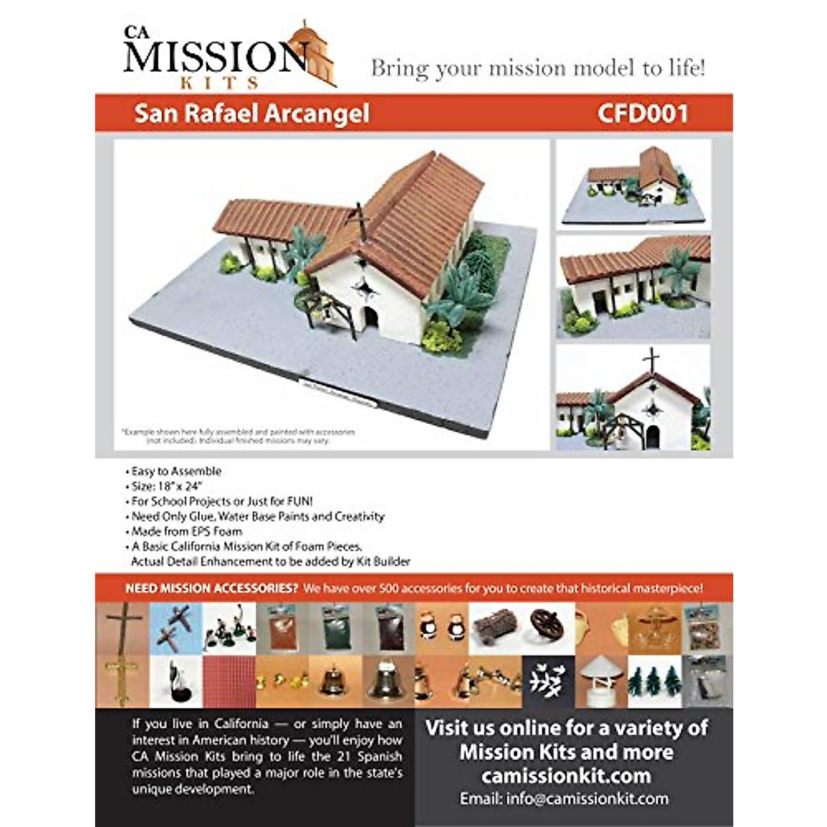 California Mission Model Kit San Rafael Arcangel